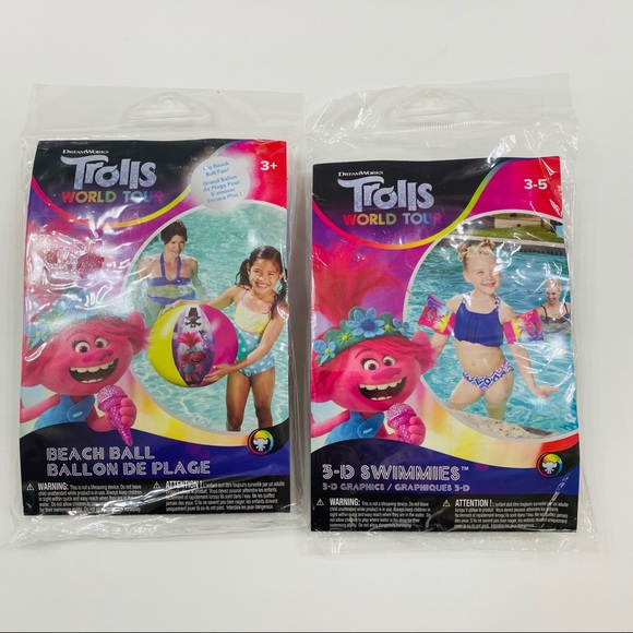 Dreamworks | Toys | Trolls Swim Set Beach Ball Arm Floats | Poshmark